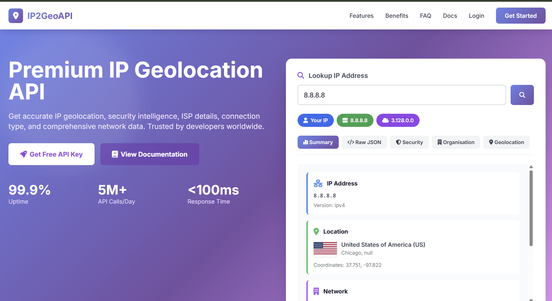 Premium IP Geolocation API with Address Loookup | IP2GeoAPI